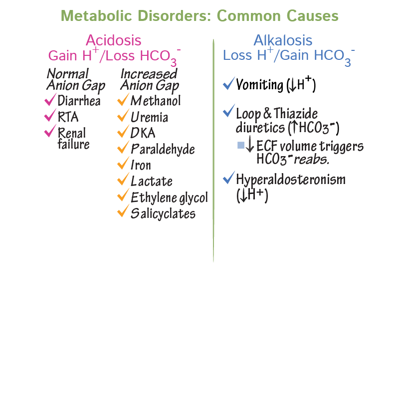 Physiology Glossary: Acidosis & Alkalosis - Causes and Compensations ...