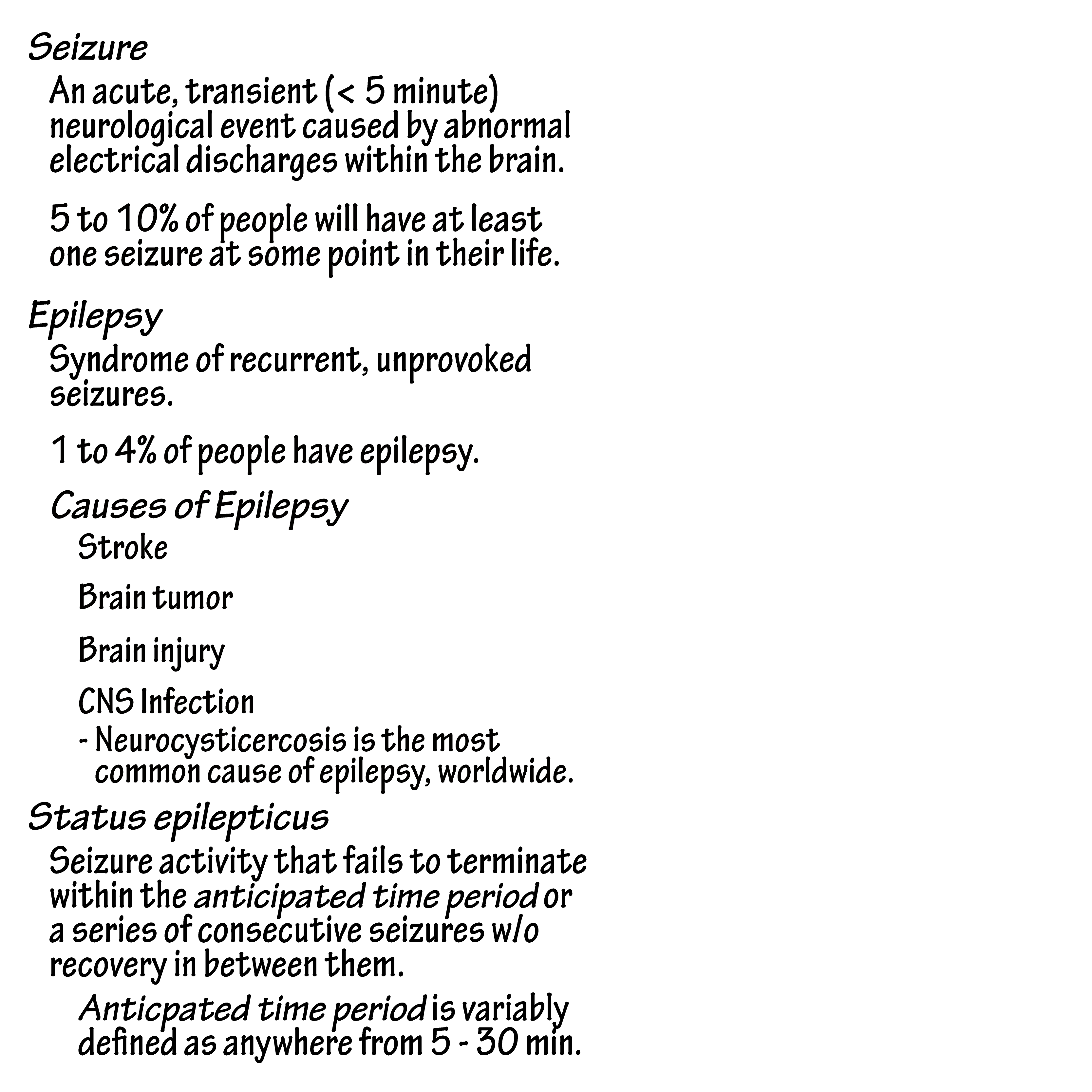 Neurological System Glossary Seizures Epilepsy Overview Ditki